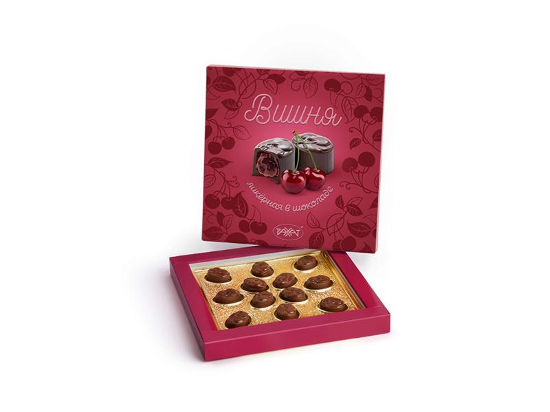 Candies in fancy boxes "Liqueur cherries in the chocolate " купить в ...