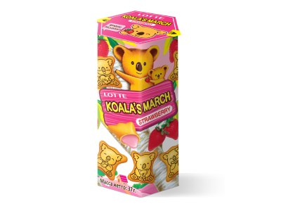 Печенье-lotte "Koala's March Strawberry " купить в Казахстане -АО ...